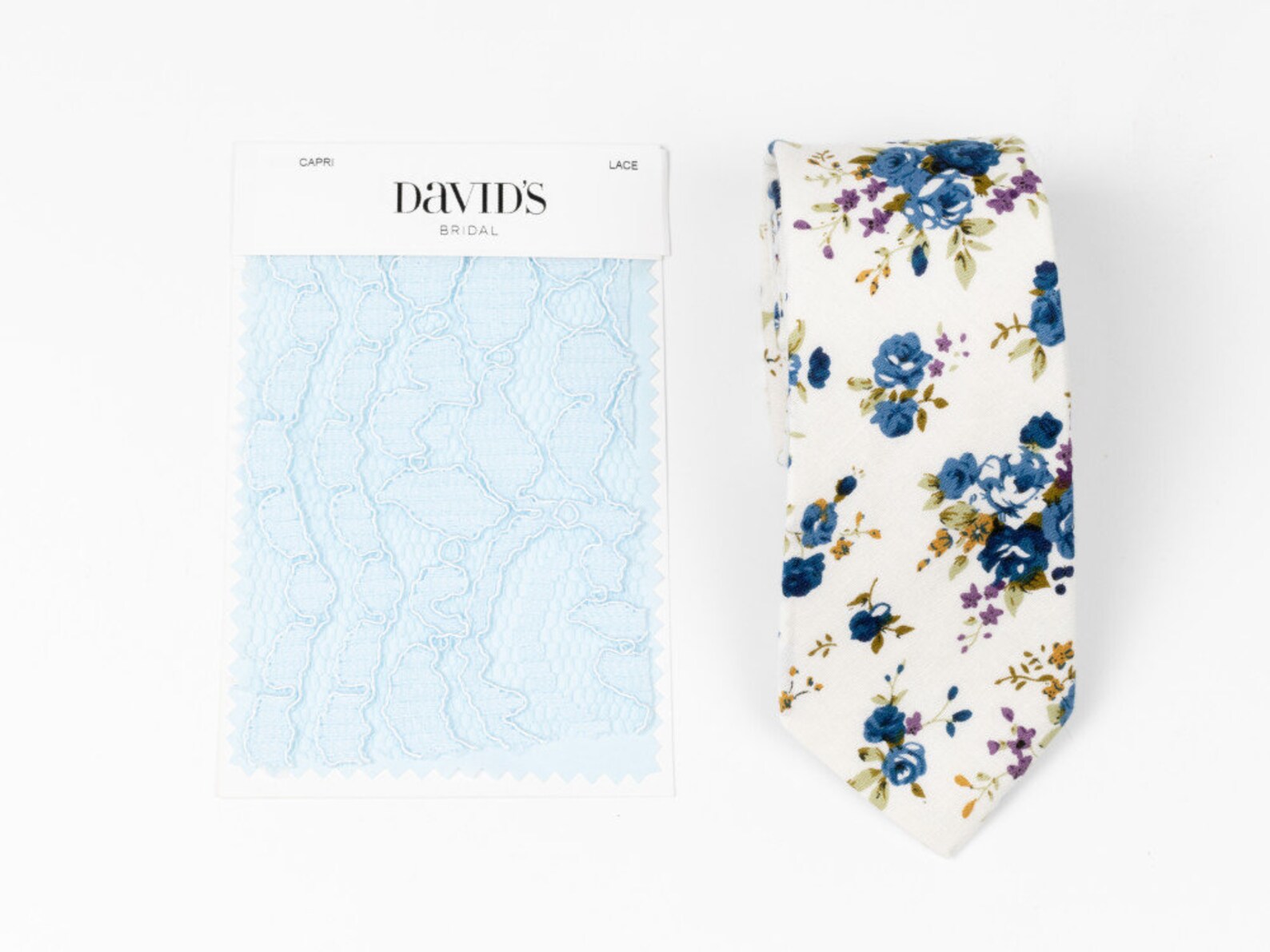 Ice Blue Floral Neck Ties for Men on Wedding Blue Floral | Etsy