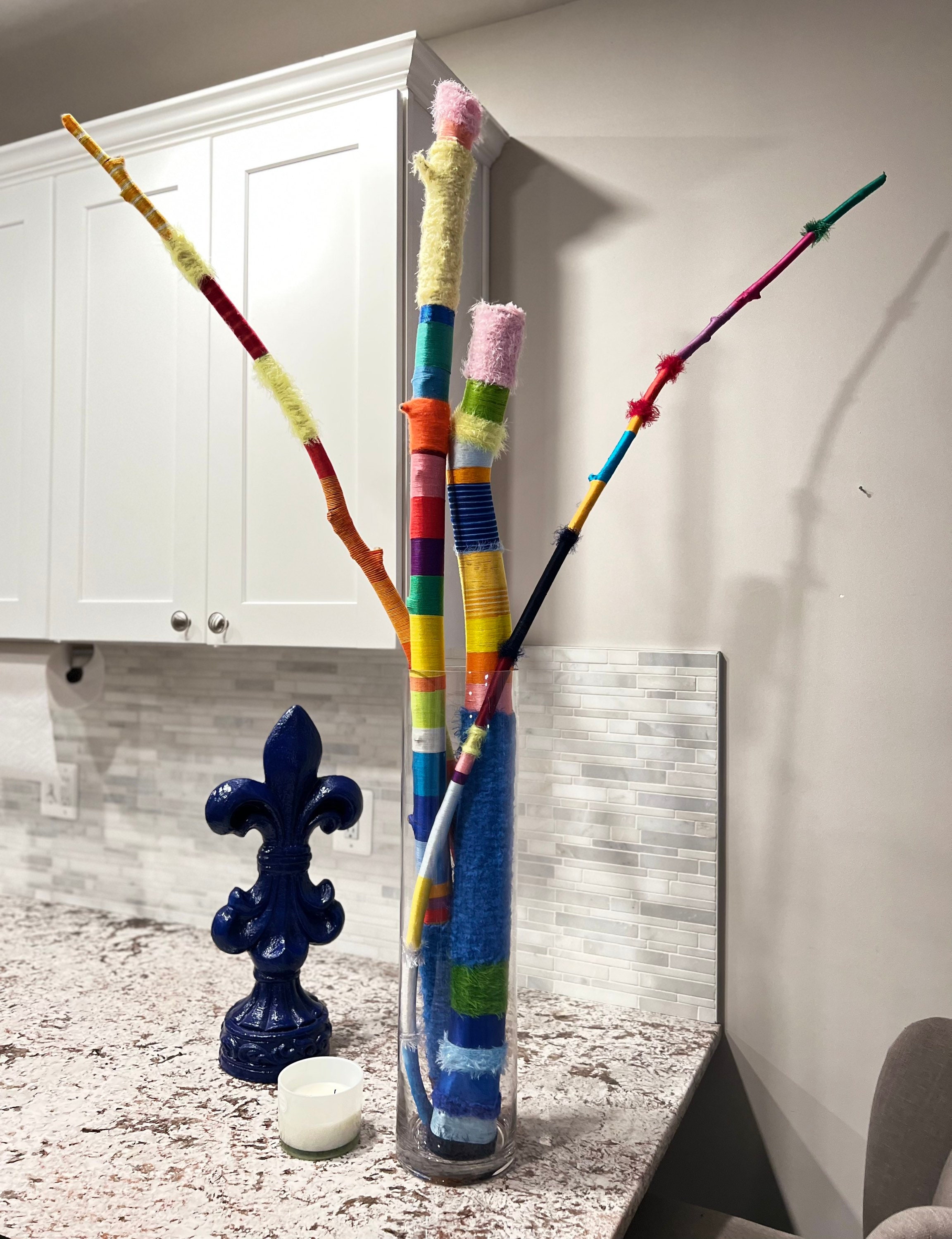 Art - Wrapped Sticks/tribal Sticks/wood Sticks - Etsy