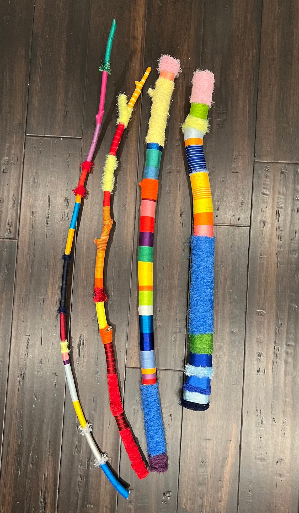 Art - Wrapped Sticks/tribal Sticks/wood Sticks - Etsy