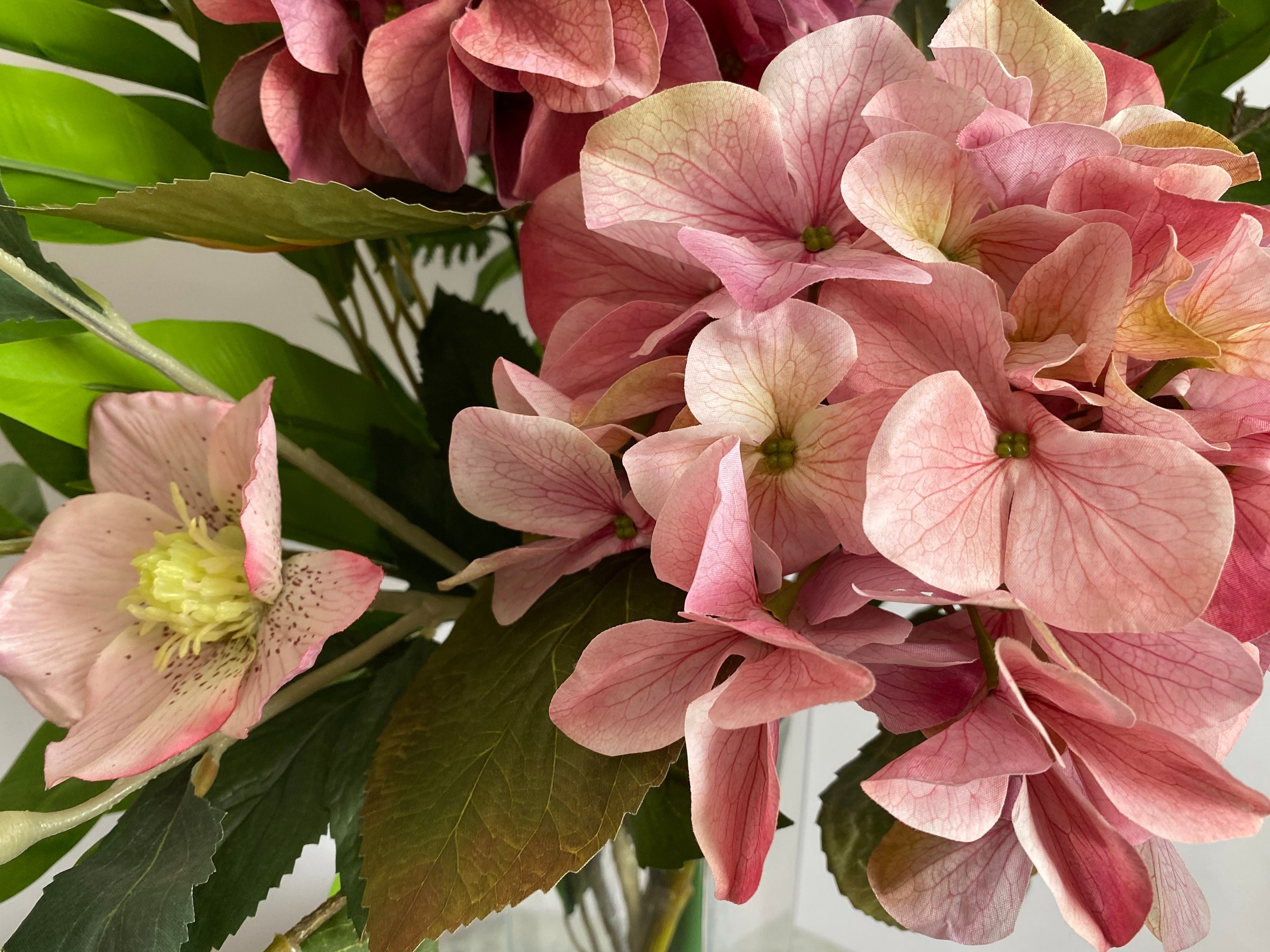 Realistic Real Touch Silk Artificial Flower Arrangement Bouquet Pink ...