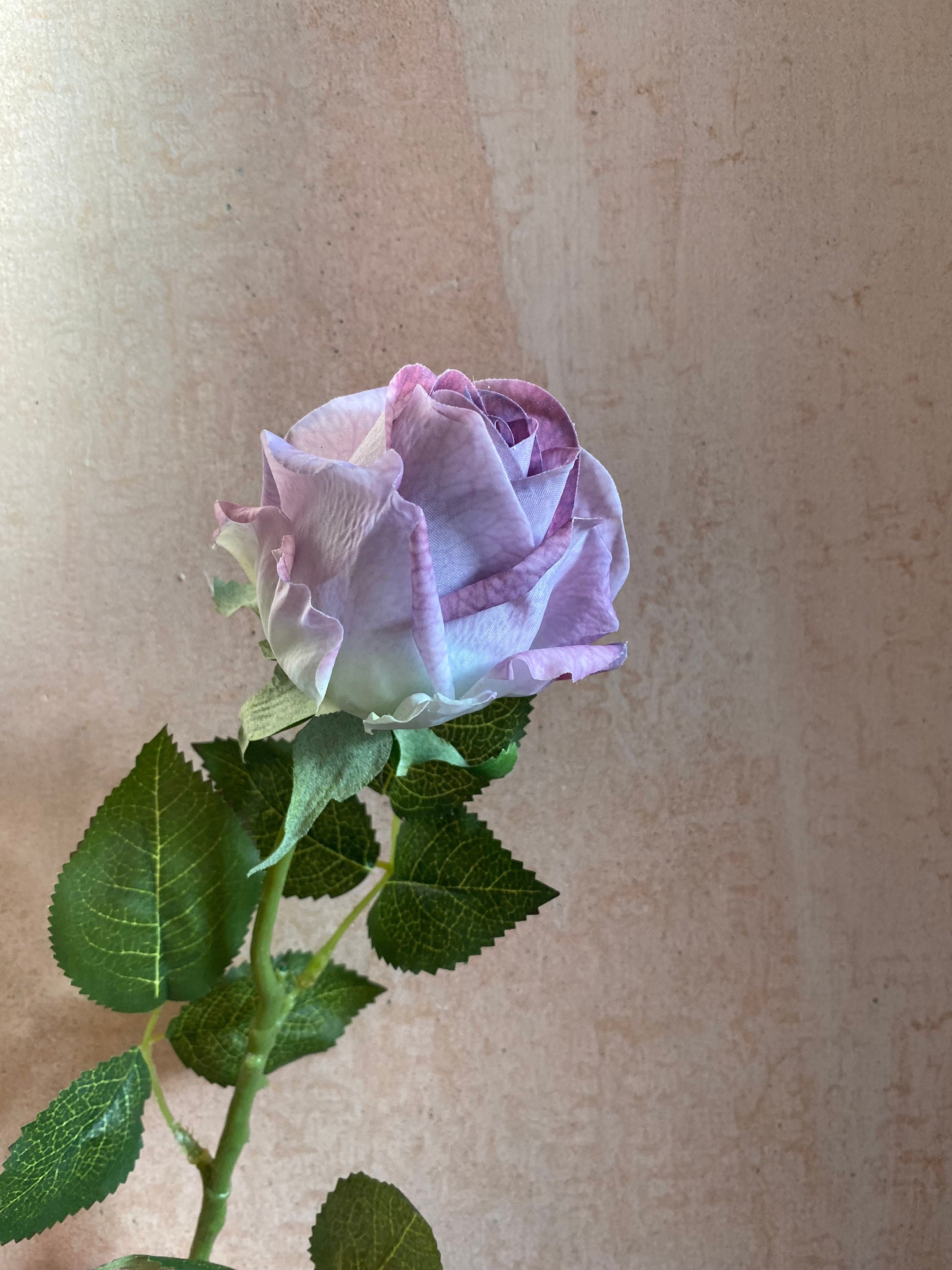 Realistic Real Touch Purple Rose Stem Individual Display or - Etsy