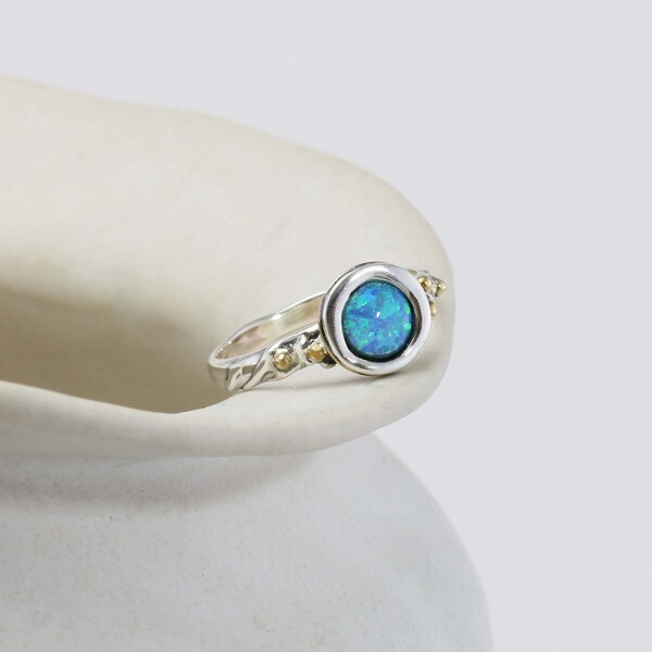 Blue Opal Ring - Etsy UK
