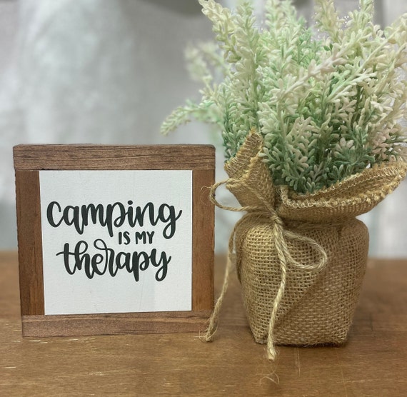 Camping Therapy Sign Glamping Sign Gift for Campers RV - Etsy