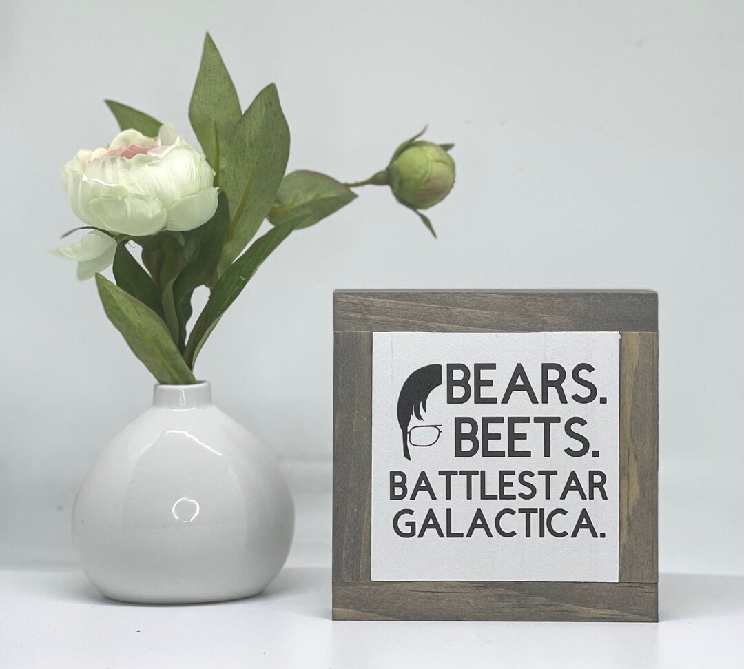Bears Beets Sign, Office Desk, the Office Quote, Dwight Shrute Quote ...