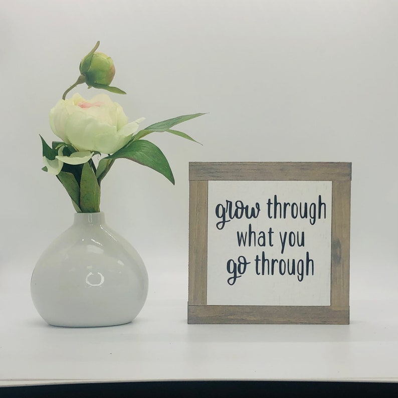 Grow Quote Sign Inspirational Gift Motivational Decor Self - Etsy