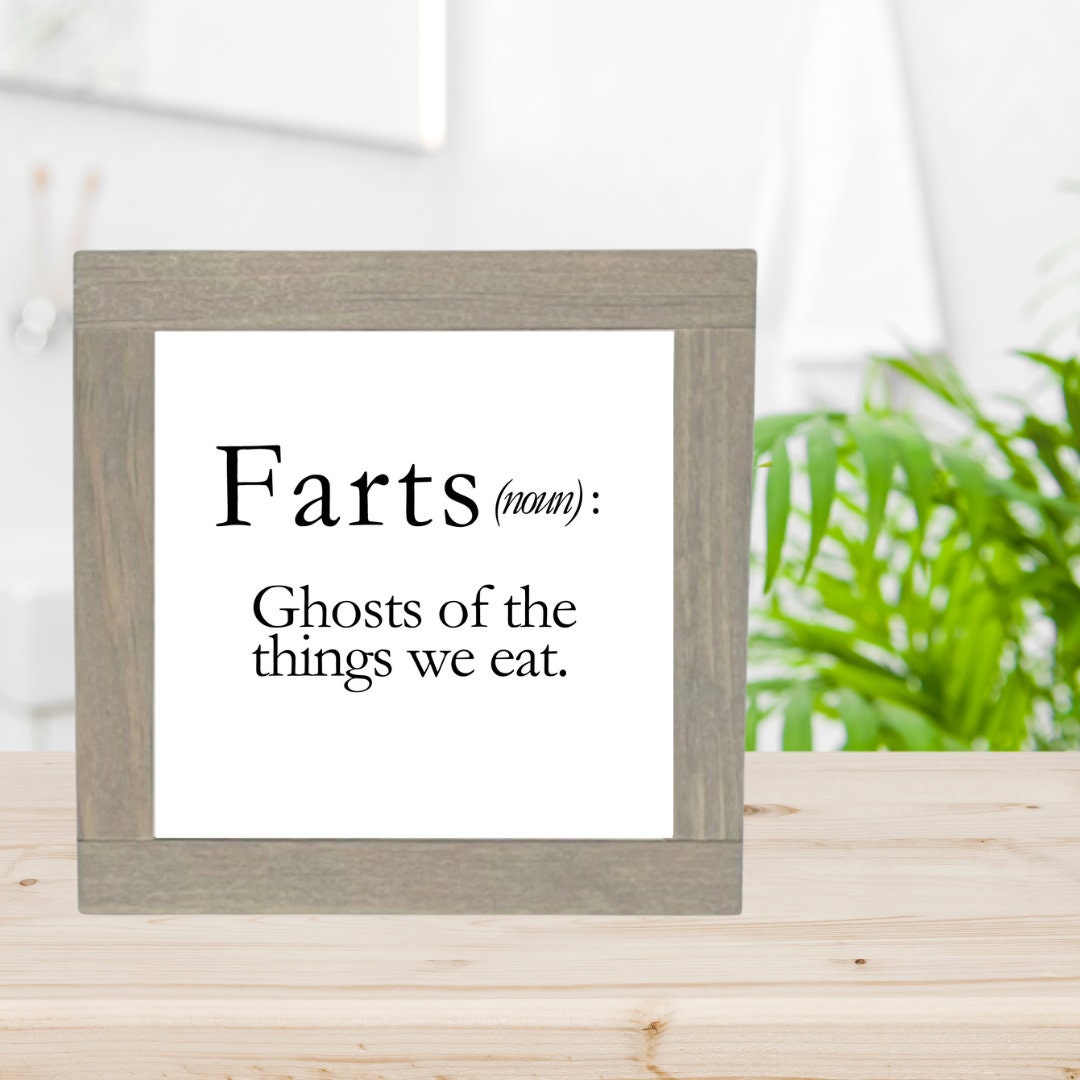 Fart Definition Sign, Funny Fart Sign, Funny Bathroom Wood Sign, Funny ...