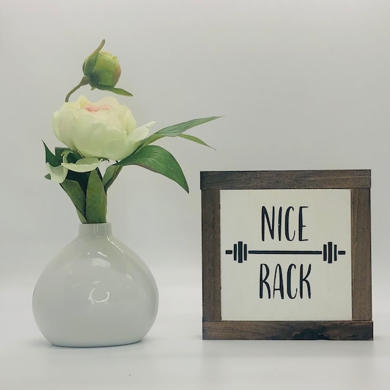 Nice Rack Sign Fitness Sign Funny Gym Wood Sign Fitness | Etsy