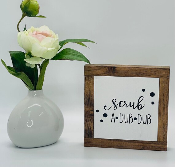 Scrub A Dub Dub Sign Bathroom Home Decor Restroom Sign Kids - Etsy