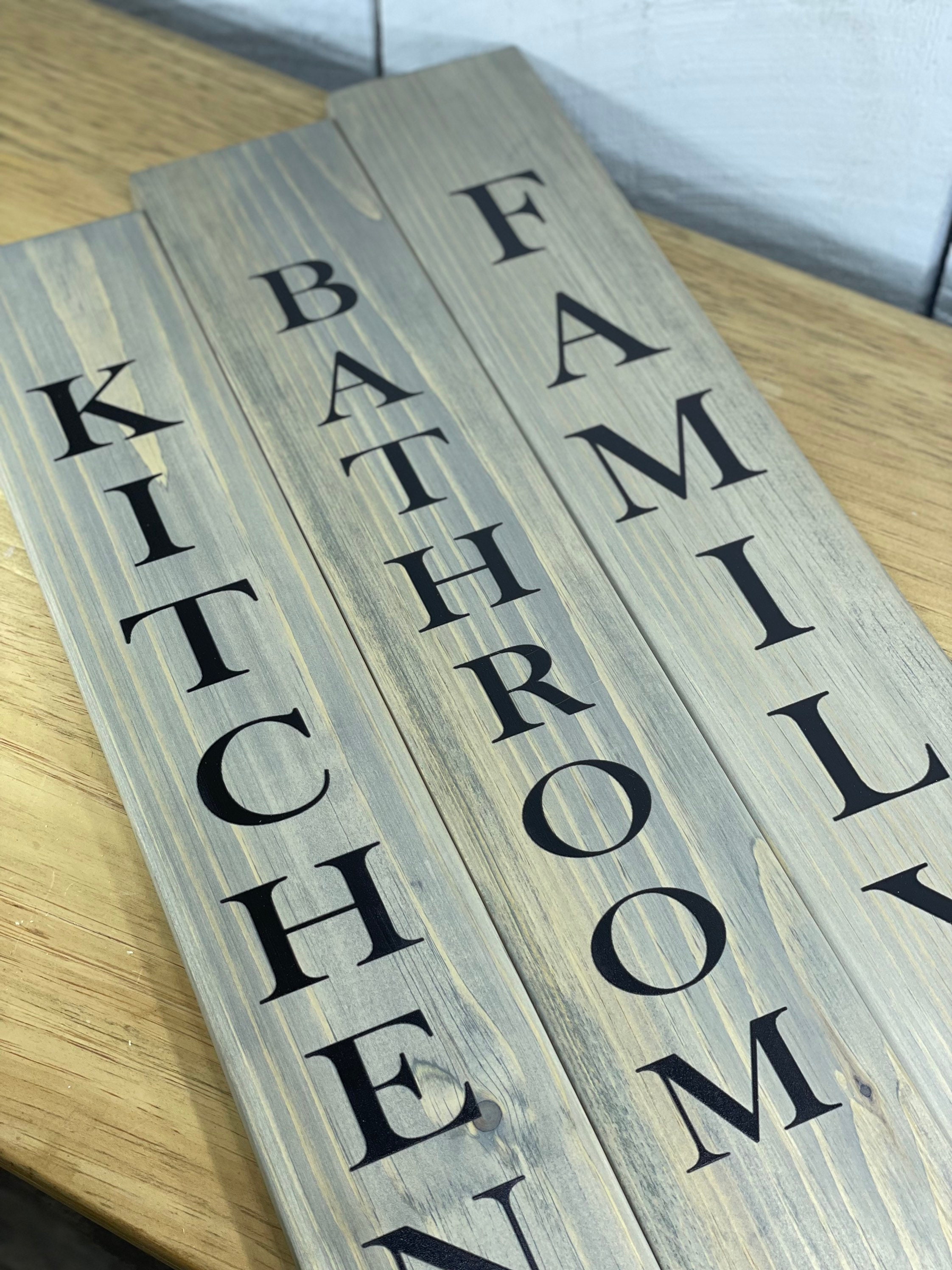 Vertical Room Sign Family Home Decor Long Wood Sign - Etsy