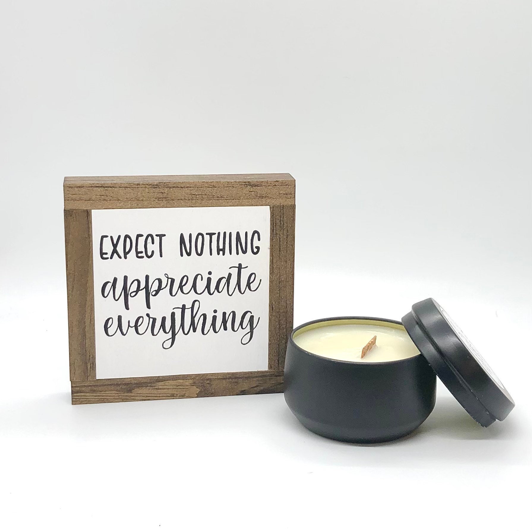 Expect Nothing Sign, Appreciation Gift, Office Desk Decor ...