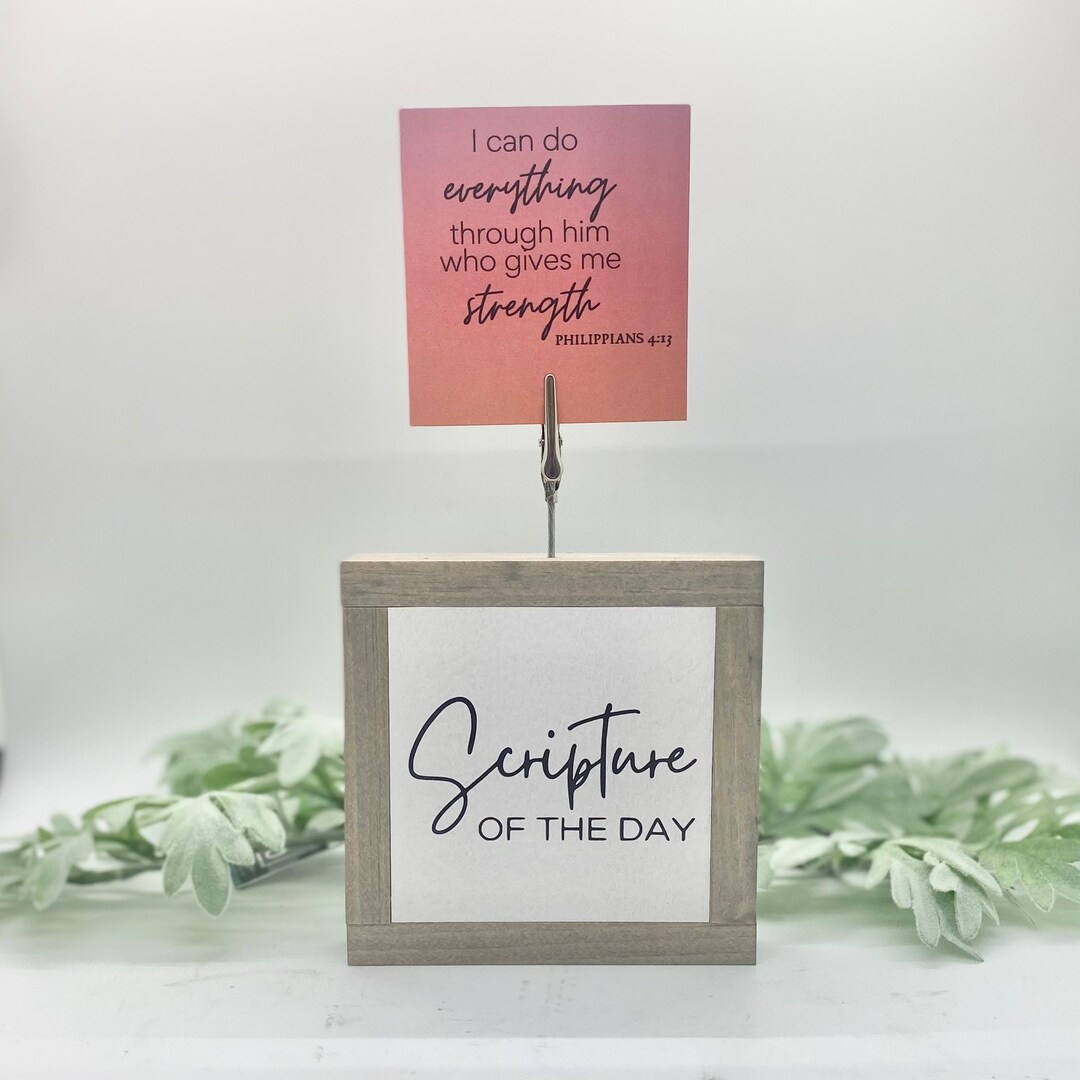 Scripture Holder, Bible Verse Holder, Scripture Verse Holder, Daily ...