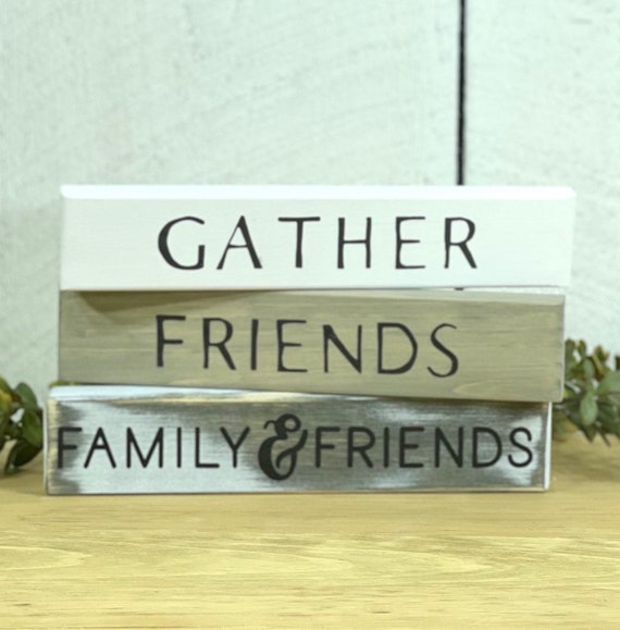 Simple Gather Sign Family & Friends Sign Farmhouse Decor - Etsy