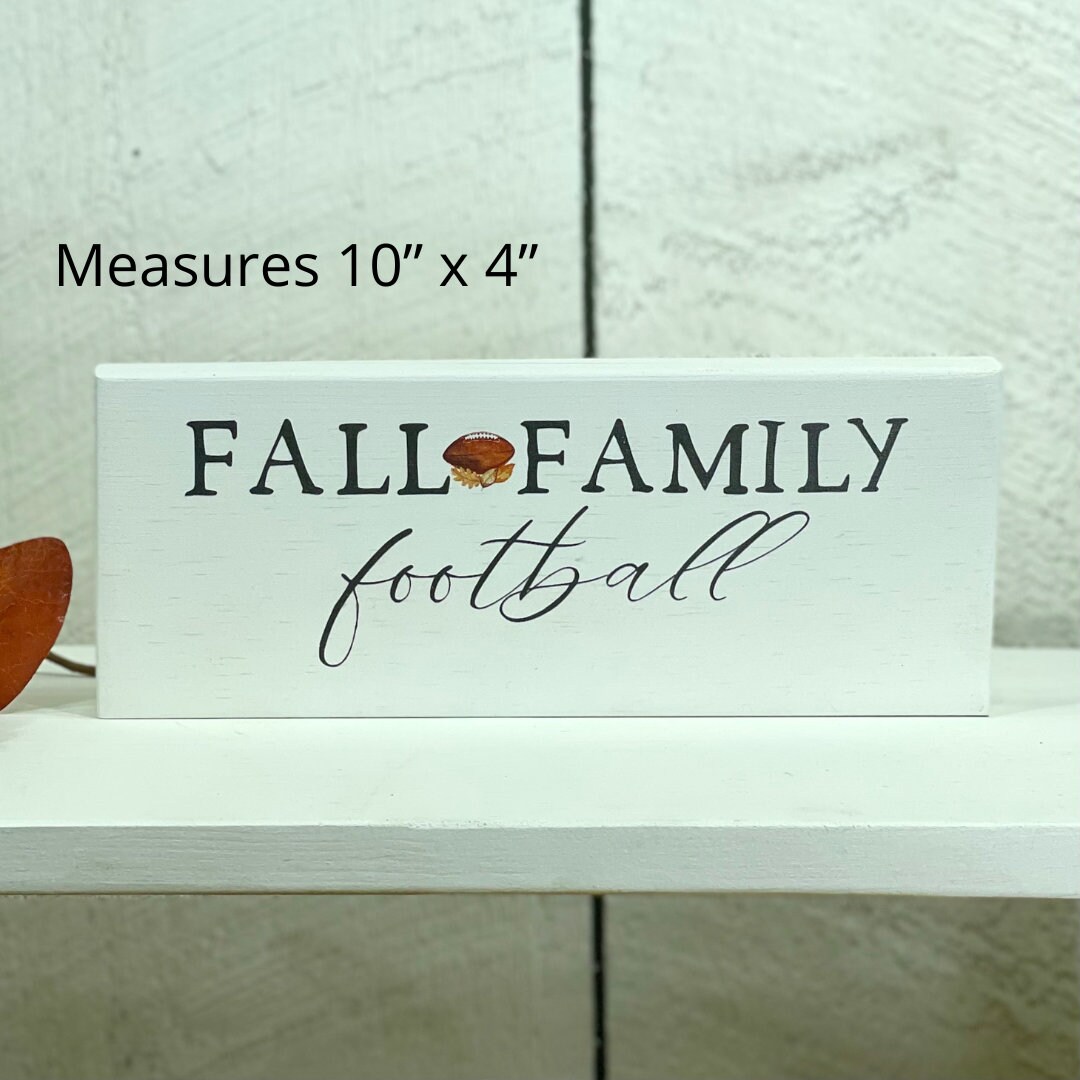 Fall Family Football Sign Fall Wood Signs Fall Tiered Tray - Etsy