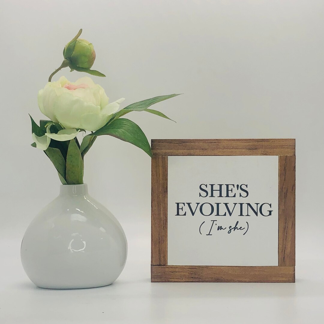 She’s Evolving Sign, Motivational Quote Decor, Inspirational Gift ...