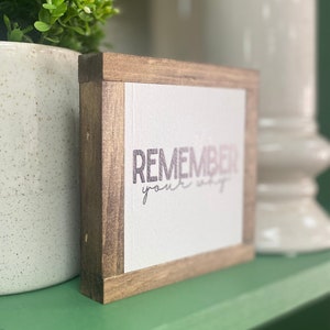 Remember Your Why Sign, Affirmation Sign, Uplifting Wood Sign, Mindset ...
