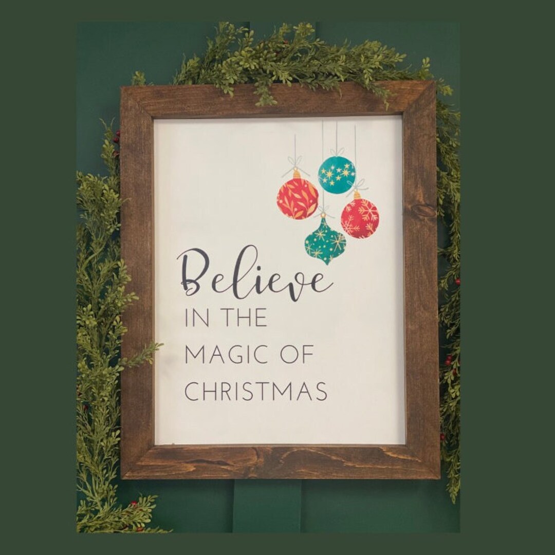 Believe Christmas Sign, Christmas Quote Sign, Rustic Christmas Decor ...