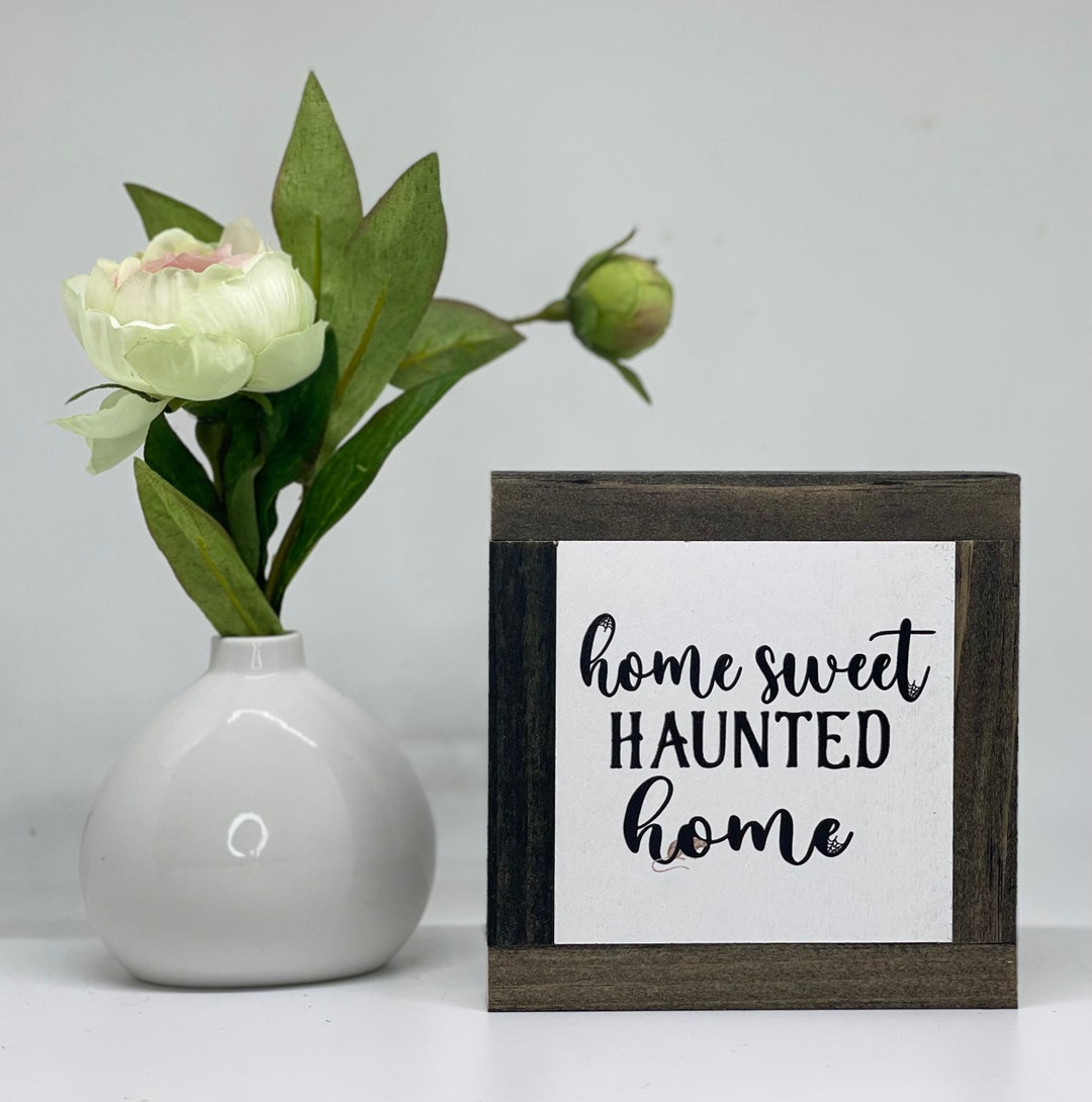 Home Sweet Home Sign, Halloween Home Decor, Spooky Home Sign, Rustic ...