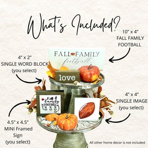 Fall Football Bundle, Fall Wood Signs, Fall Tiered Tray Bundle, Autumn ...