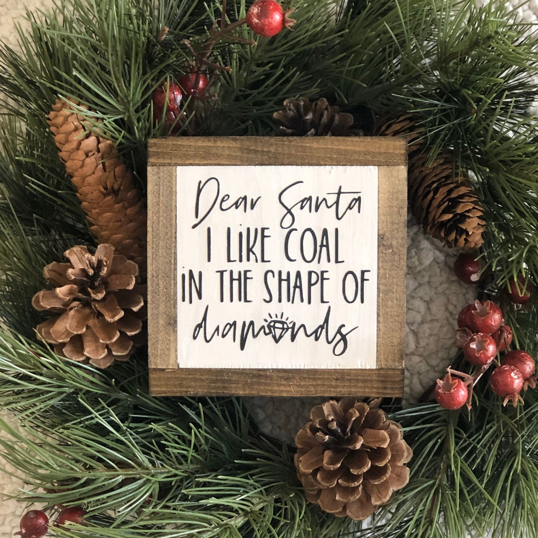 Dear Santa Sign, Funny Christmas Decor, Holiday Tiered Tray, Secret ...