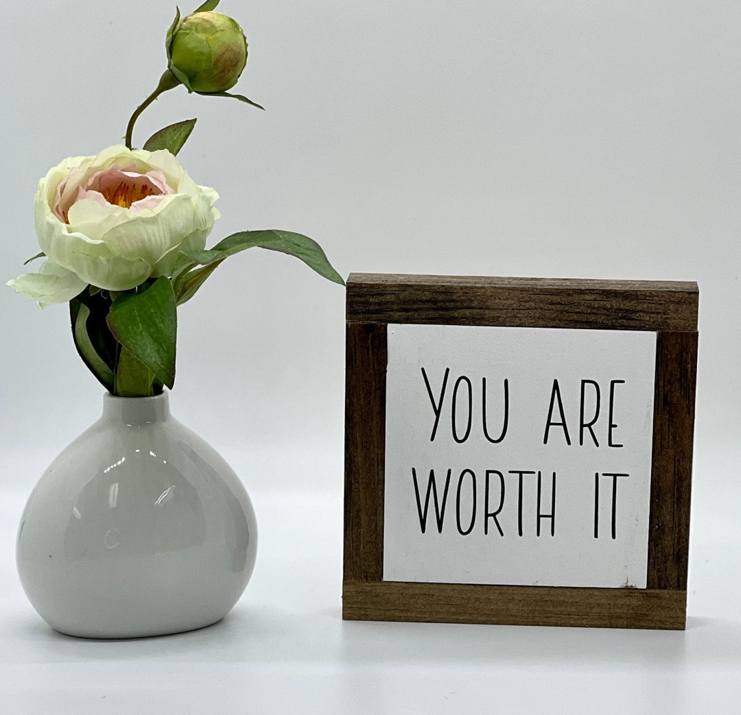 You Are Worth It, Home Gym Sign, Inspirational Sign, Uplifting Gift ...