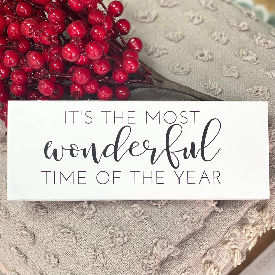 Wonderful Time Sign, Christmas Song Sign, Xmas Carol Sign, Winter ...