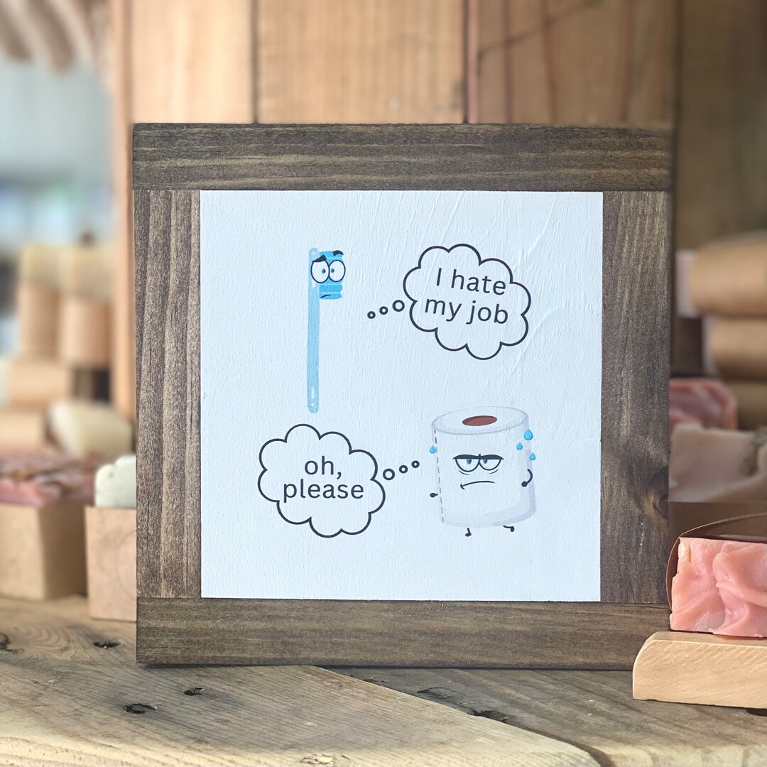 Toilet Paper Sign, Bathroom Comic, Children's Bathroom Sign, Office ...