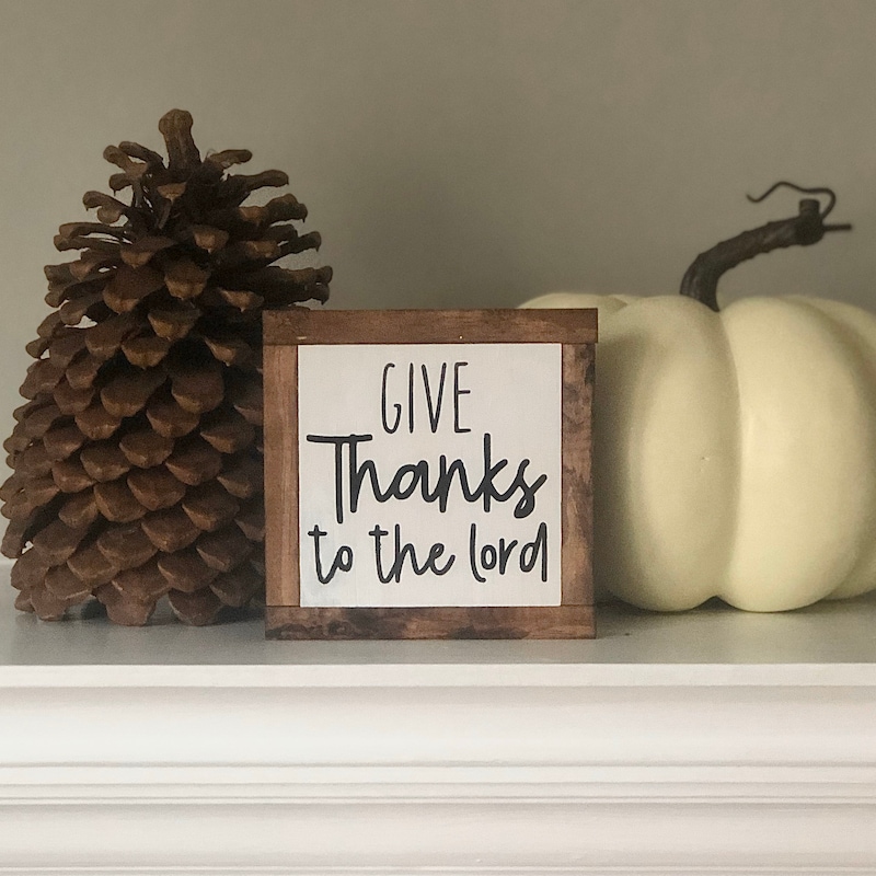 Give Thanks Sign - Etsy