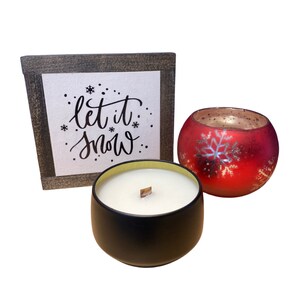 Let It Snow Gift Box, Winter Gift Box, Snowflake Home Decor, Winter ...