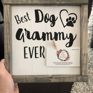 Dog Grandma Sign, Pet Lover Gift, Dog Owner Decor, Rustic Animal Decor ...