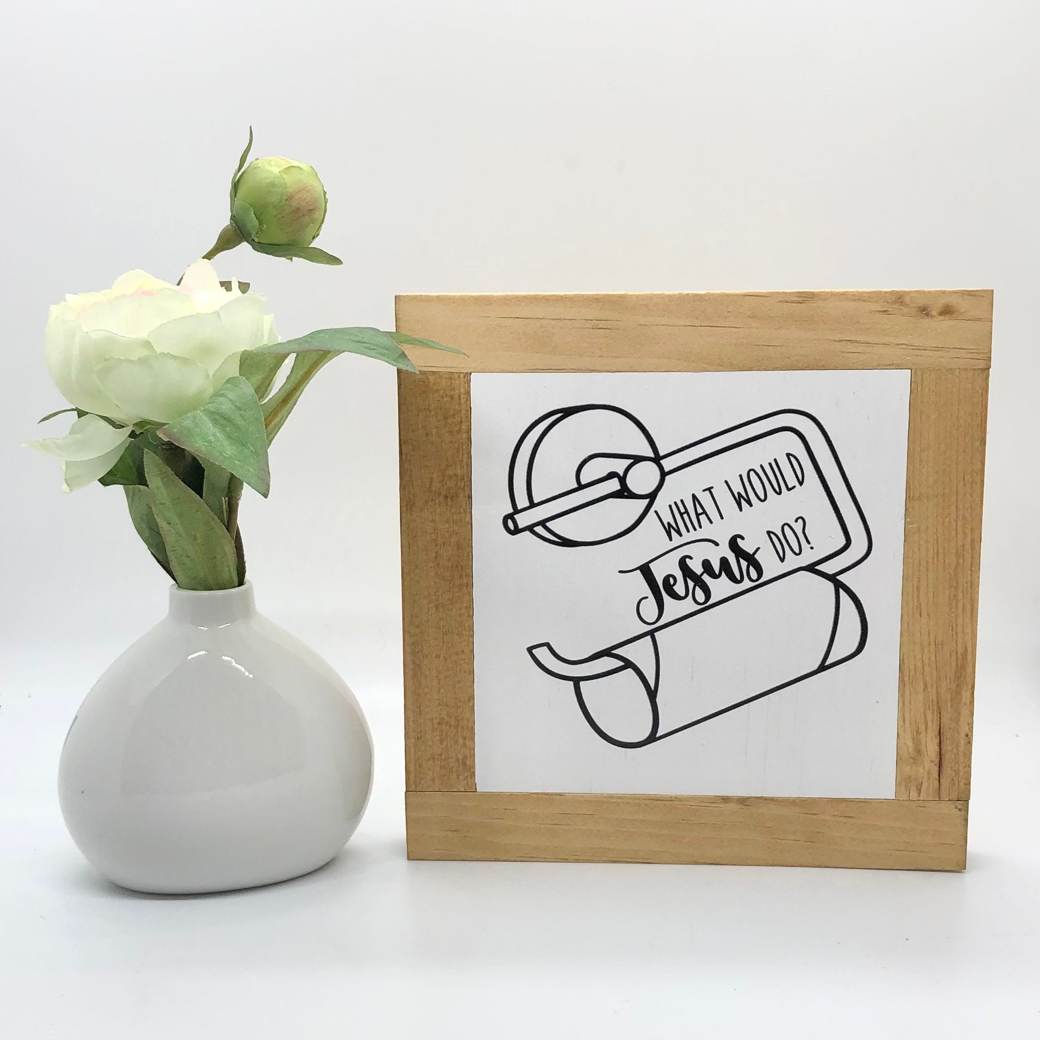 WWJD Sign Jesus Lover Decor Funny Restroom Decor | Etsy