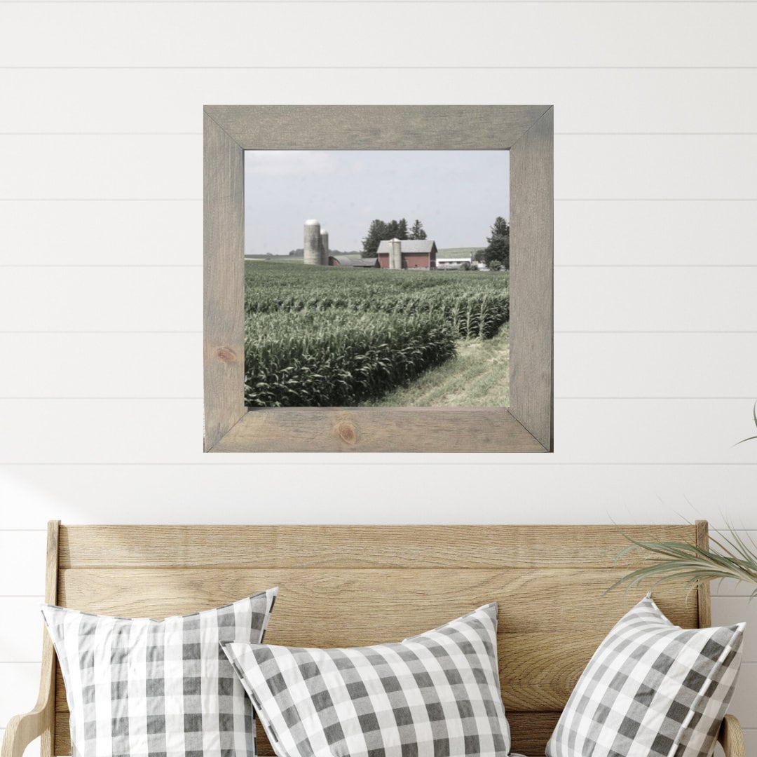 Corn Field Wall Art, Farmhouse Wood Sign, Silos Landscape, Barn Wall ...