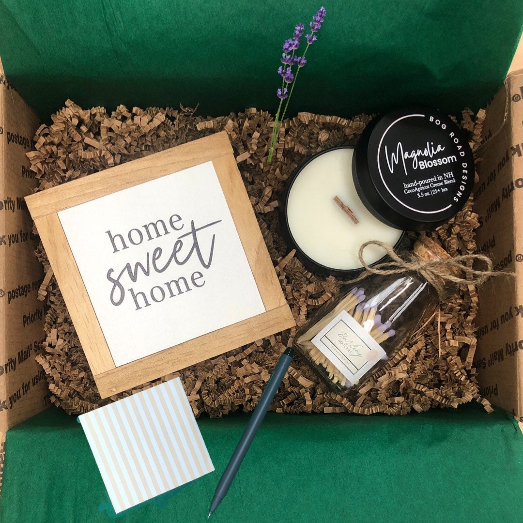 Homebuyer Gift Box, Candle Gift Box, Wooden Sign Gift, Custom Gift Box ...