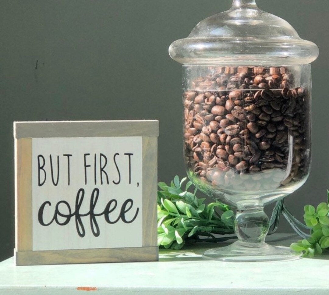 But First Coffee Sign, Office Coffee Sign, Drink Station Wood Sign ...