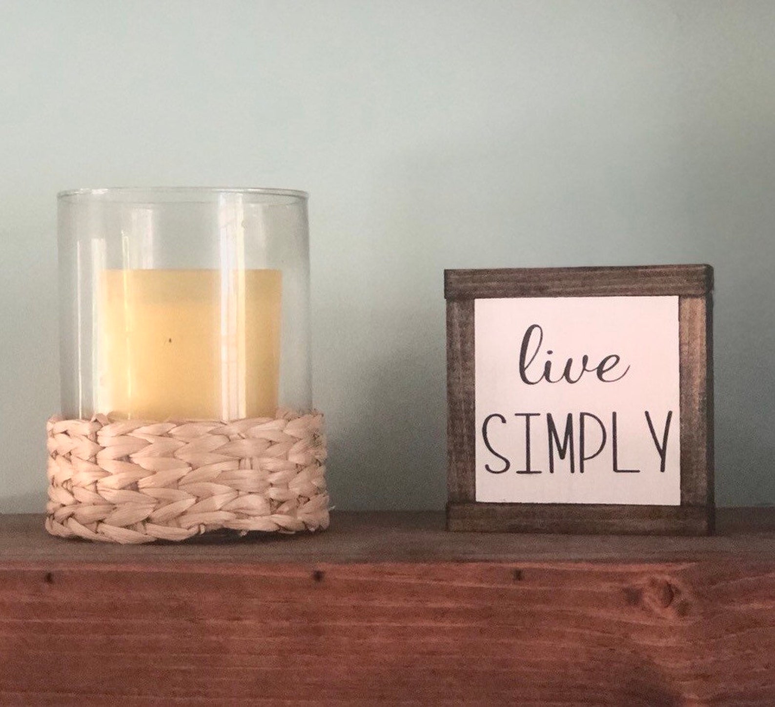 Live Simply Sign Small Wood Sign Rustic Home Decor Bog Road | Etsy