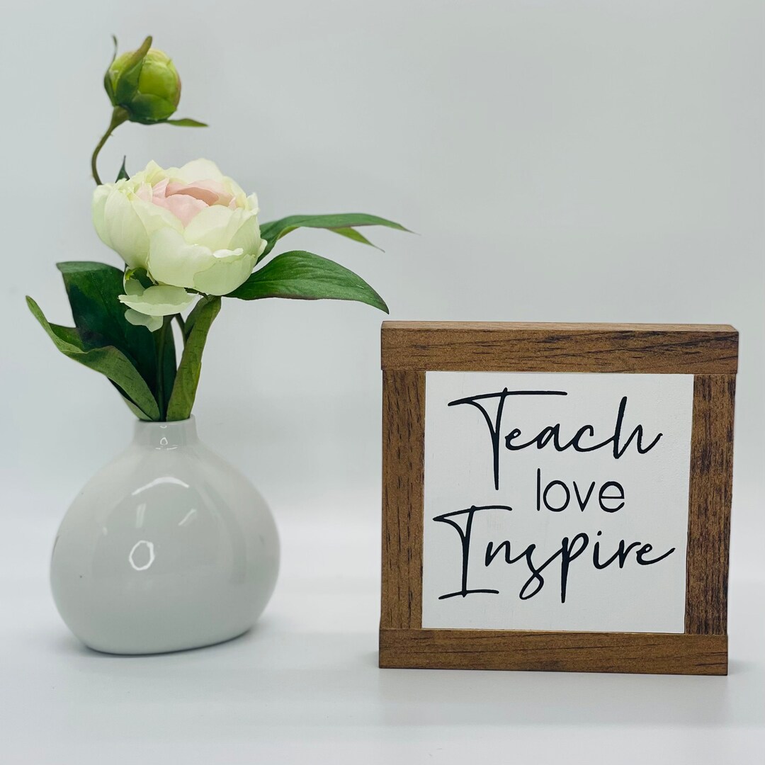 Teach Love Inspire, Teacher Appreciation Gift, Classroom Decor, Small ...