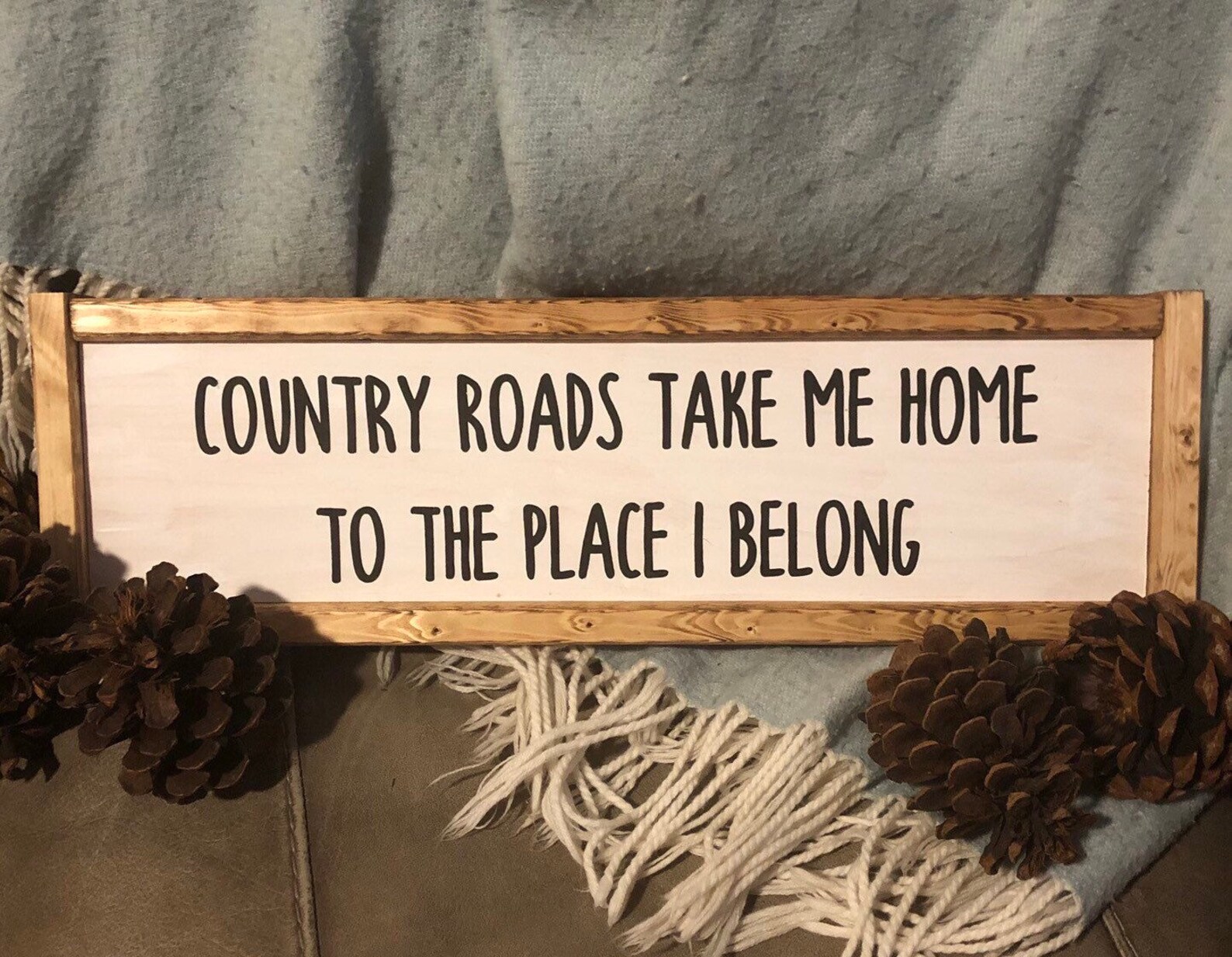 Country Home Quote Sign Rustic Decor Farmhouse Style Wood | Etsy