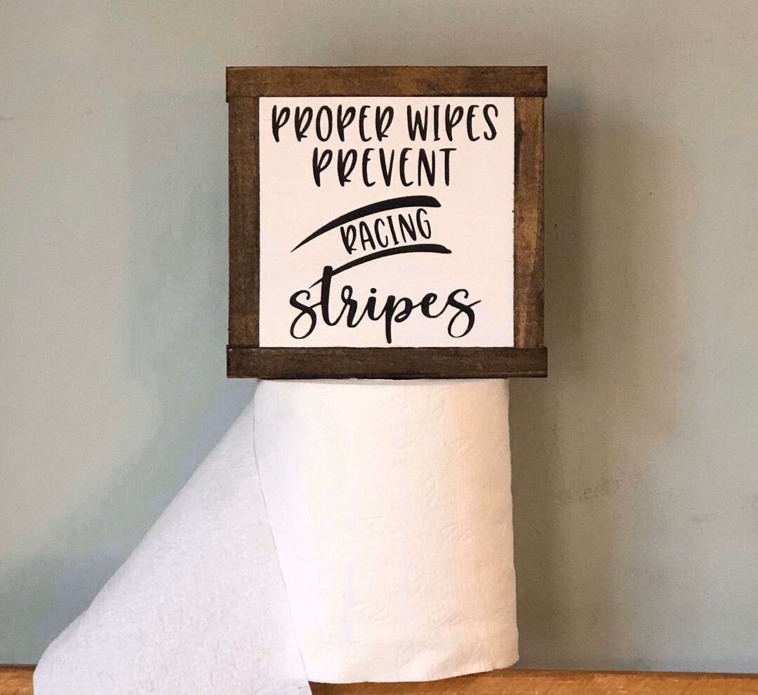 Proper Wipes Wood Sign, Kid's Bathroom Sign, Guest Bathroom, Funny ...