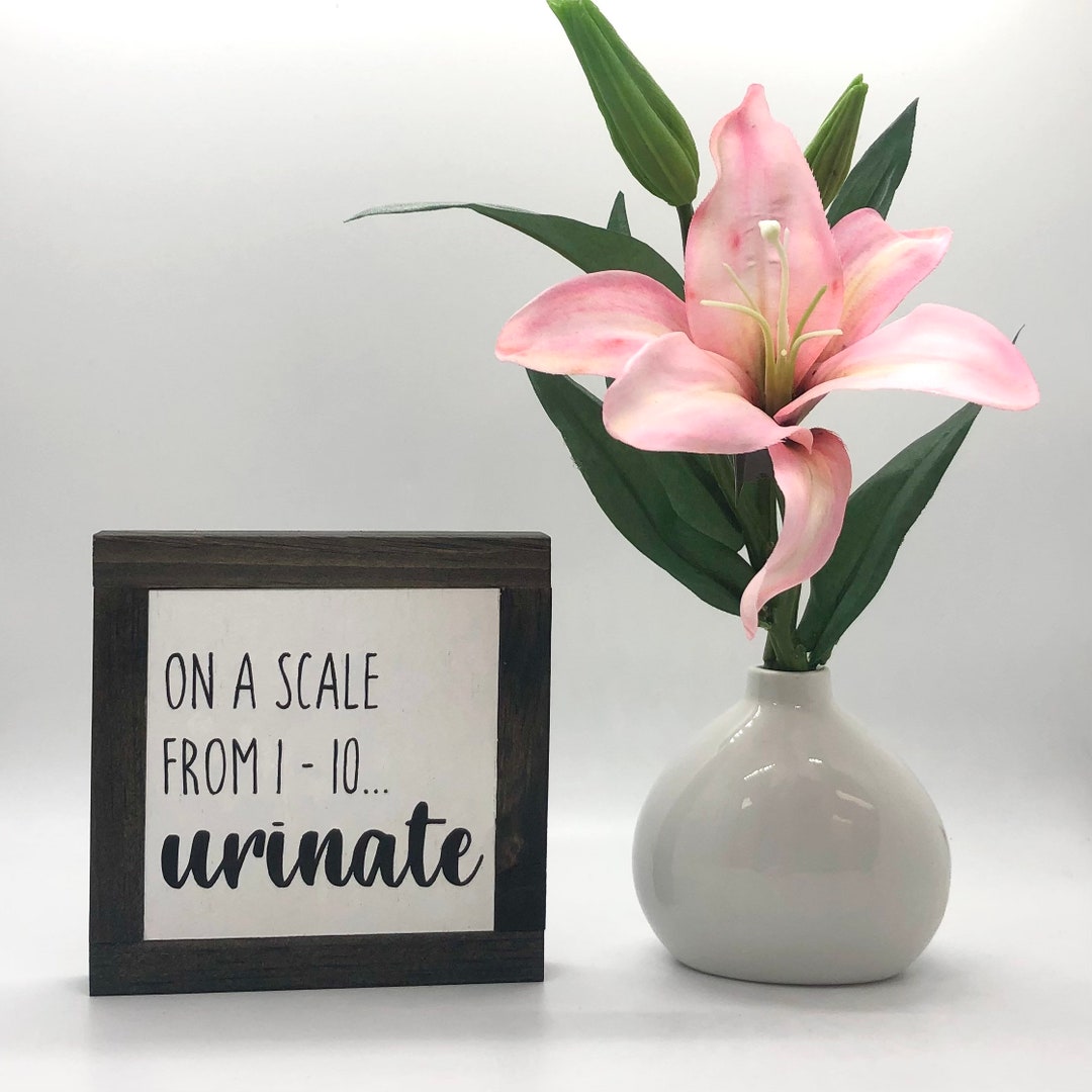 Urinate Sign, Funny Bathroom Decor, Restroom Sign, Small Wood Signs ...
