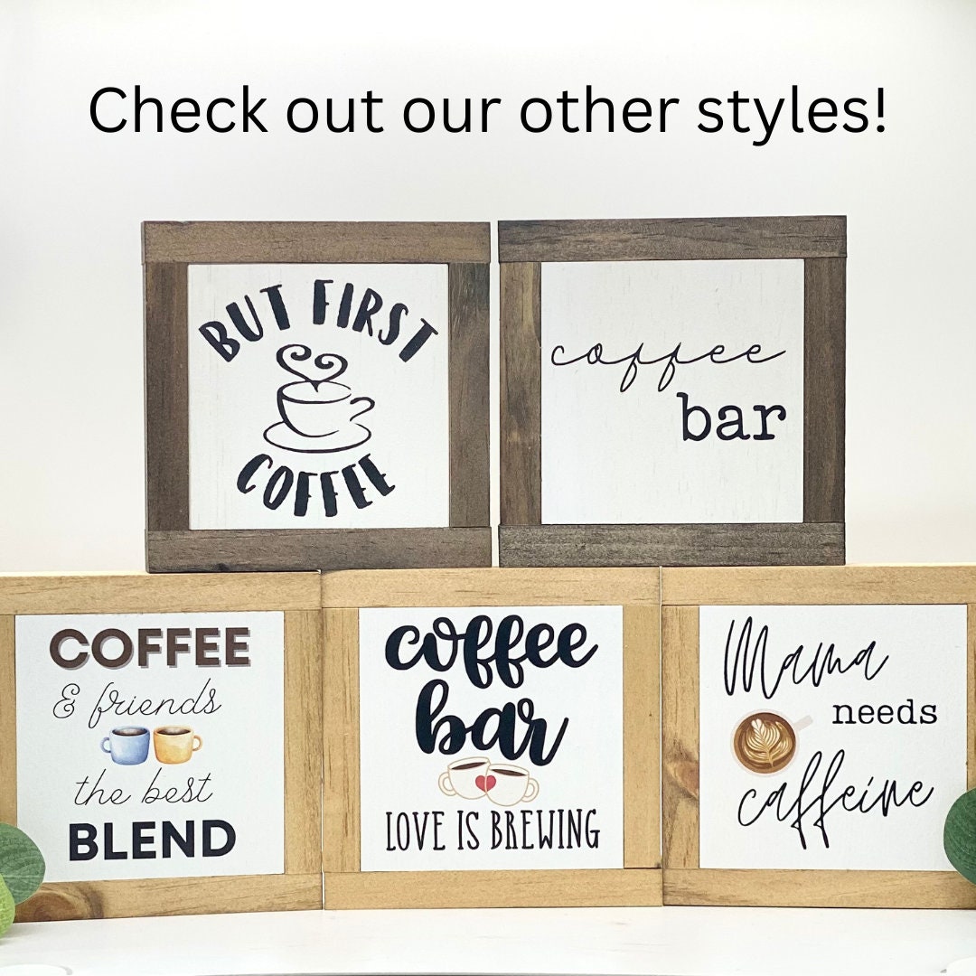 Coffee and Friends Sign, Coffee Enthusiast Gift, Friends Coffee Gift ...