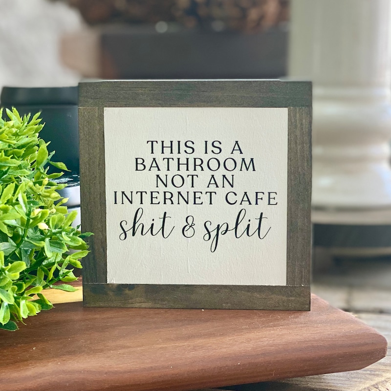 Funny Bathroom Signs - Etsy
