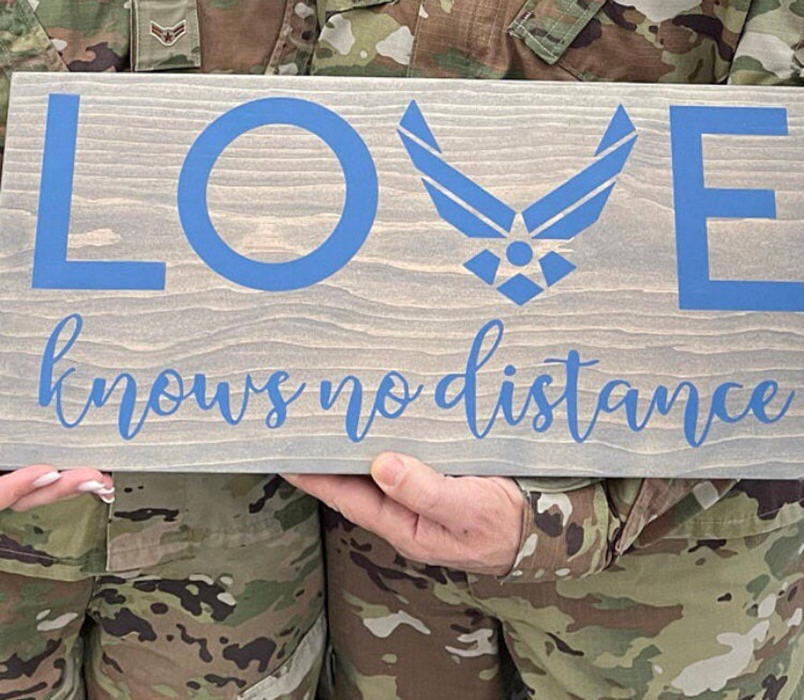 Air Force Love Sign Loves Knows No Distance Military Home | Etsy