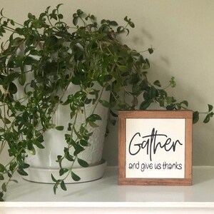 Gather Wood Sign Give Thanks Sign Small Wood Sign Fall Home | Etsy