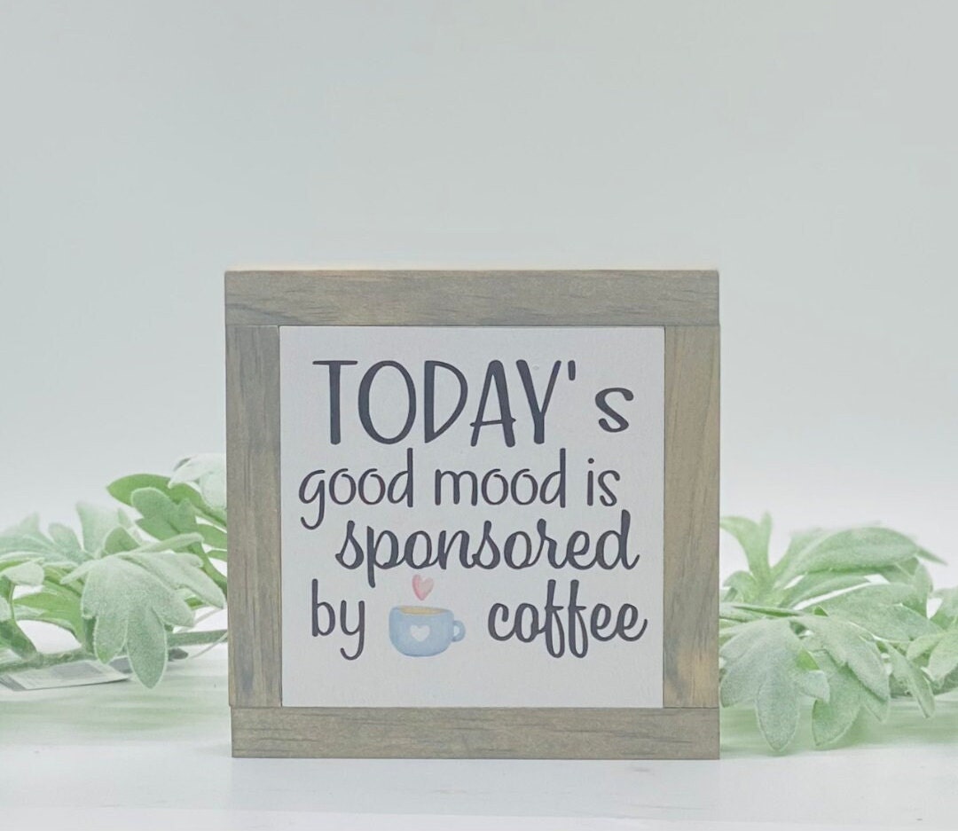 Sponsored by Coffee Sign, Coffee Lover Gift, Home Bar Decor, Funny ...