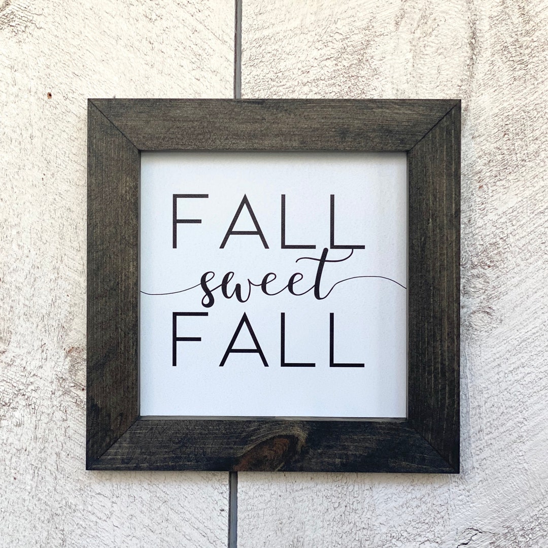 Fall Sweet Fall Sign Autumn Home Decor Fall Wood Sign Large Sweet Fall ...