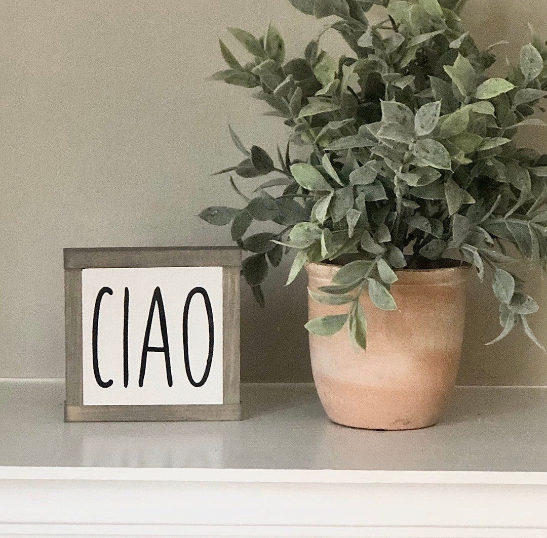 Ciao Wood Sign, Italian Hello Sign, Italian Home Decor, Italian ...