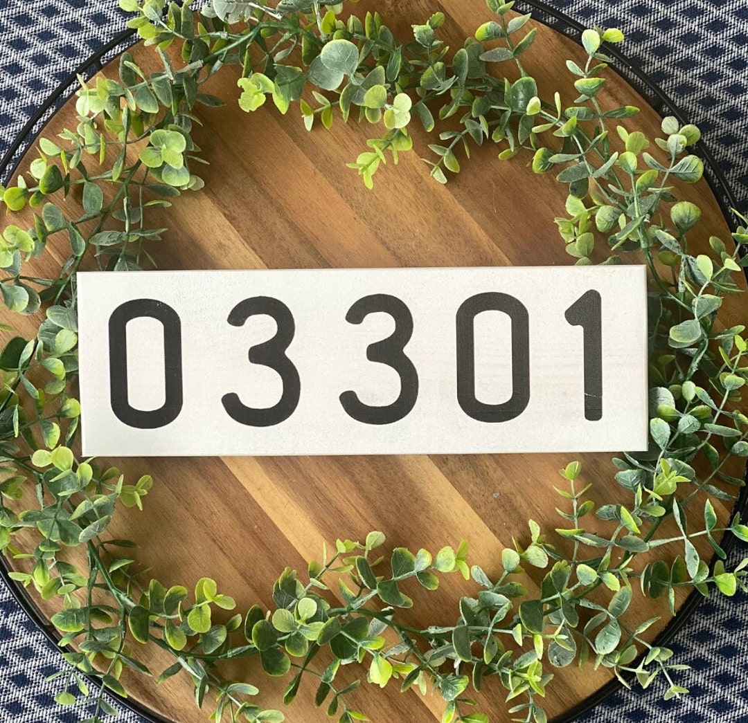 Custom Zip Code Sign, Zip Code Wood Sign, Customizable Zip Code, Postal ...