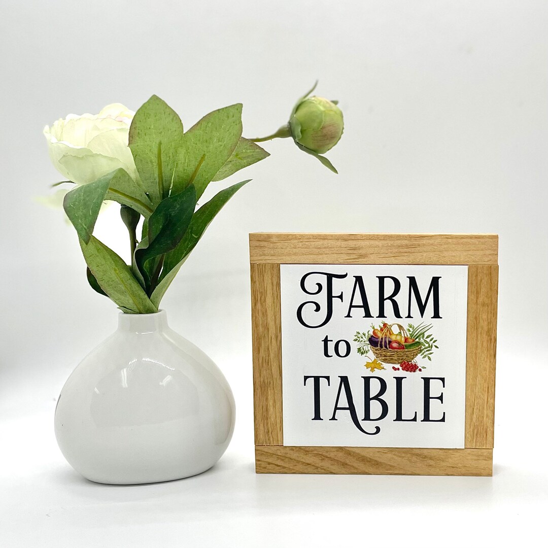 Farm to Table Sign, Farmhouse Signs, Country Home Decor, Magnolia Style ...
