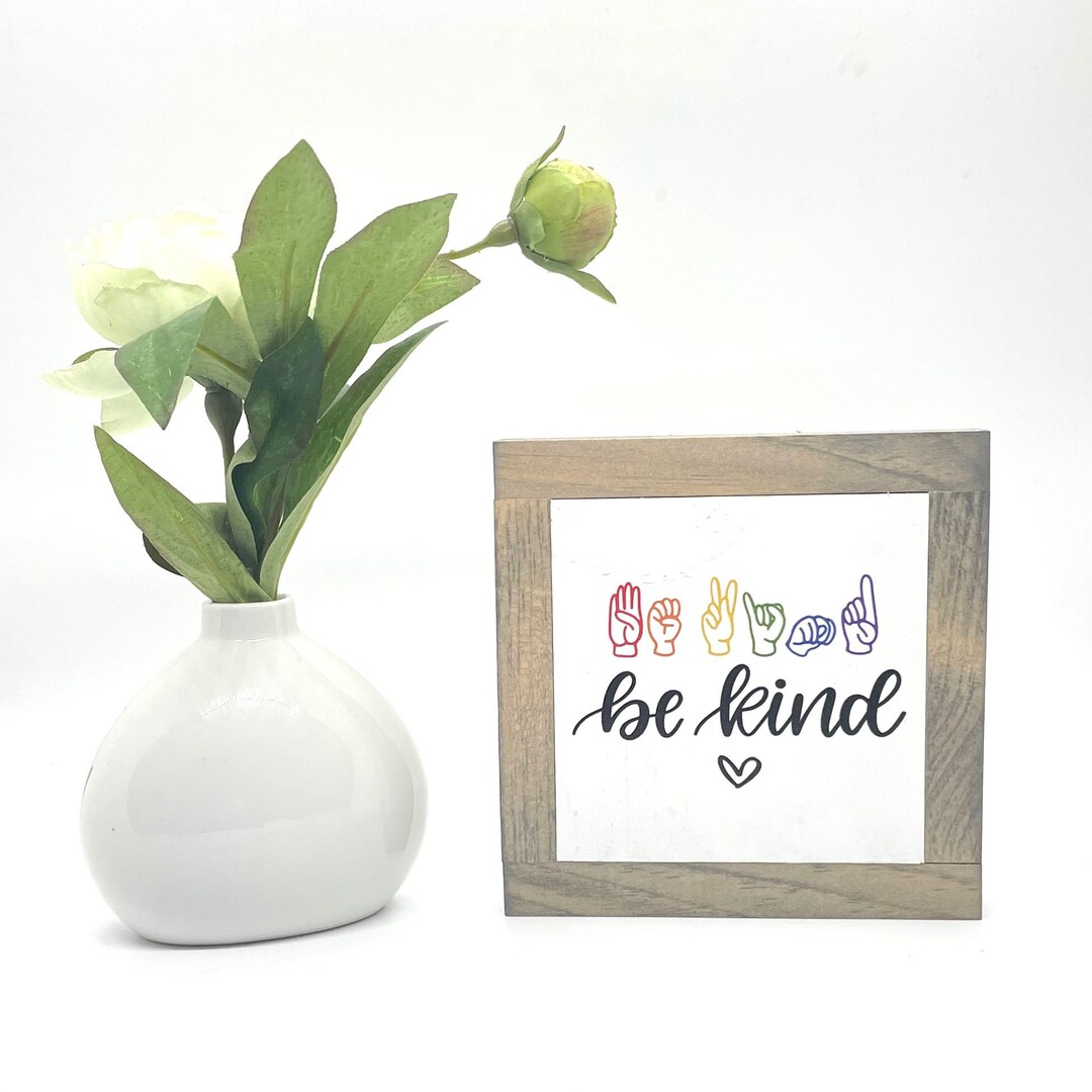 Be Kind Pride Sign, Gay Pride Home Decor, Classroom Sign, Diversity ...