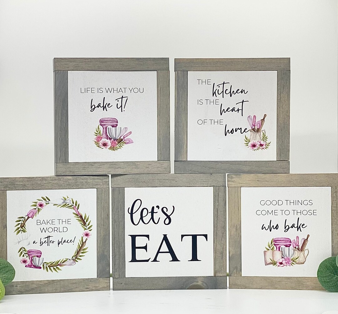 Baking Wood Signs, Kitchen Tiered Tray, Bakery Decor, Baking Gift ...