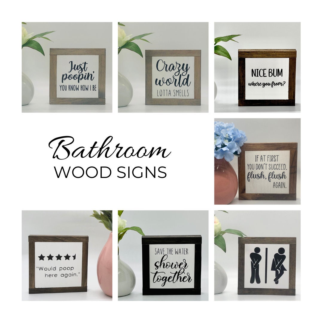 Bathroom Humor Sign, Restroom Decor, Office Bathroom, Dorm Room Gift ...